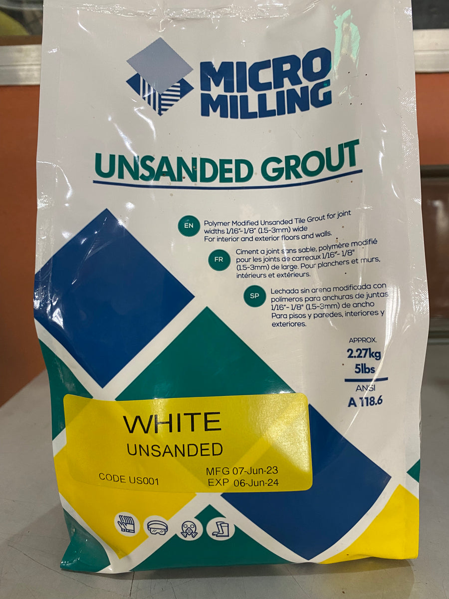 Micro Milling Tile Grout (UnSanded) 5 lb (White) – Yee Ken Hardware
