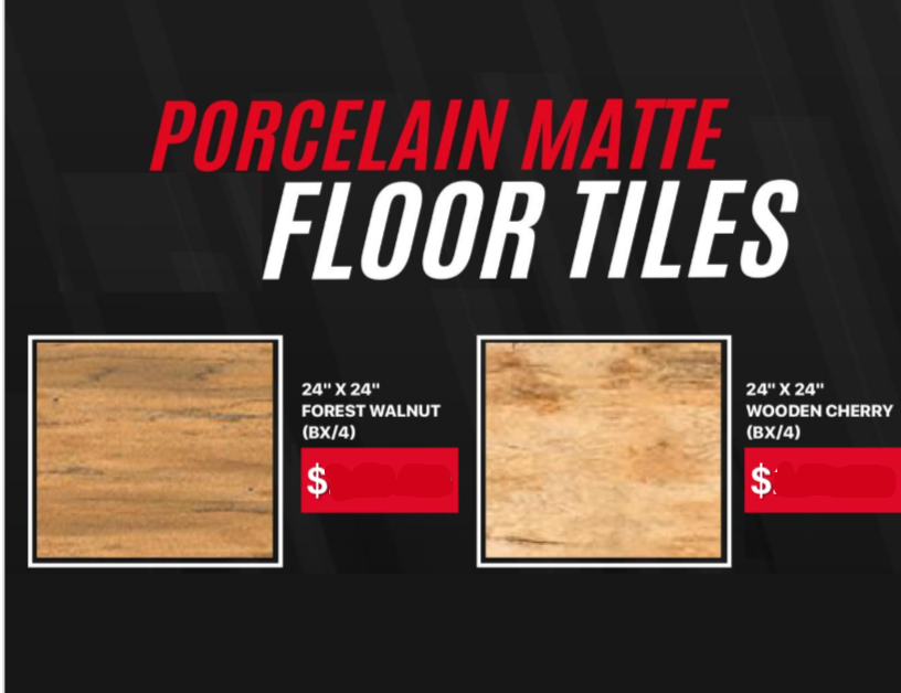 Floor Tiles Porcelain 24" x24" – Yee Ken Hardware
