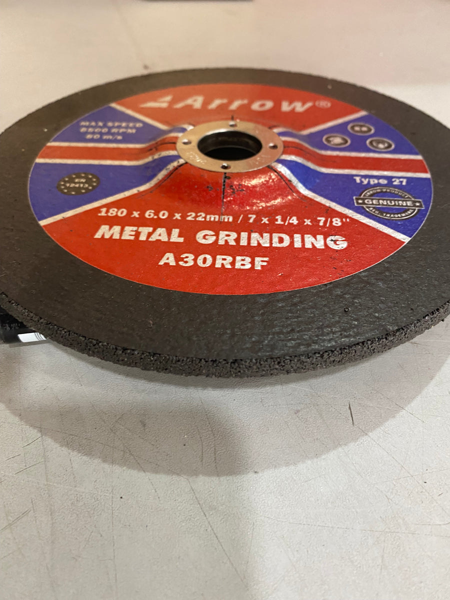 Metal Grinding Disc 7"x 1/4" x 7/8" Arrow – Yee Ken Hardware